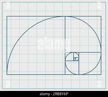 Graph paper with golden ratio, vector eps10 illustration Stock Vector ...