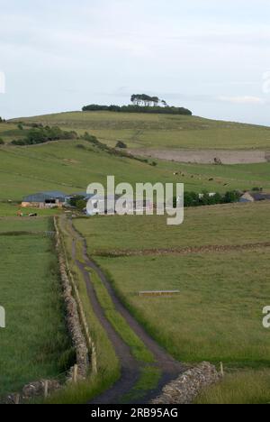 Minninglow archaeological burial site and surrounding fields in the ...