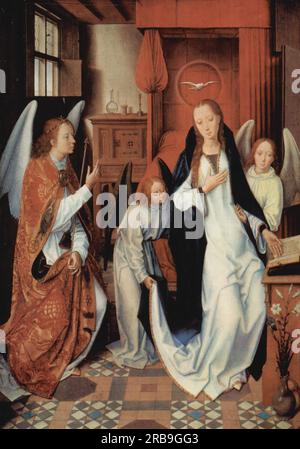 The 'Annunciation' by Hans Memling, an oil painting from the Northern ...