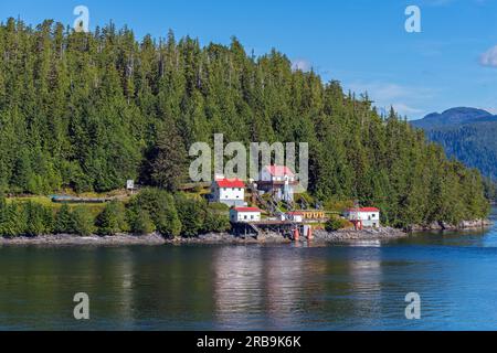Boat Bluff Lighthouse along Inside Passage Cruise, British Columbia ...