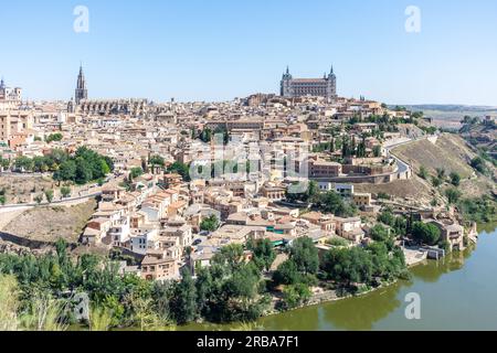 Panorama of the old city of Toledo, Tagus river, Spain Stock Photo - Alamy