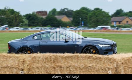 Polestar 2, driven around the race track at the Bicester flywheel ...