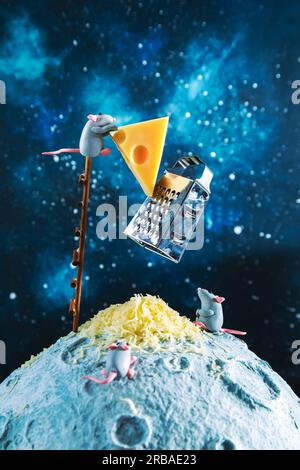 Little plasticine mice make a moon out of cheese. Pseudo-scientific ...