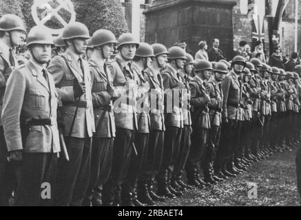 Cold War German Bundesheer soldiers parade Stock Photo - Alamy