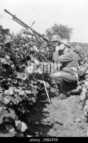 Nazi Germany AA machine gun crew ww2 Stock Photo - Alamy
