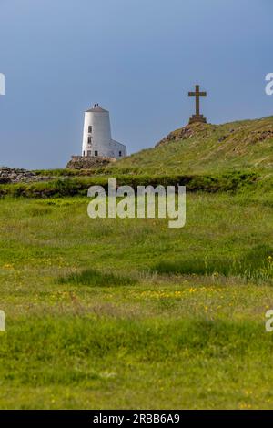 The Traeth Llanddwyn lighthouse Stock Photo - Alamy