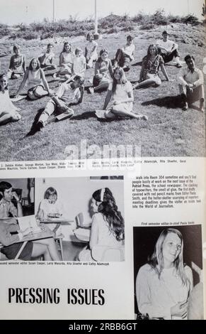 Vintage 1970 high school yearbook, USA Stock Photo - Alamy