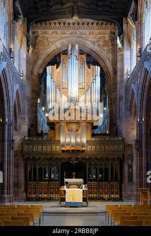 England, Manchester, Manchester Cathedral, Interior View Stock Photo ...