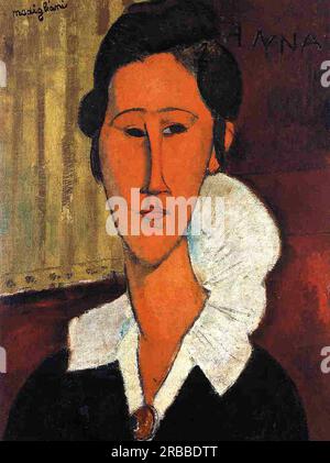 'Anna Zborowska 1917' is a portrait by Amedeo Modigliani, depicting his ...