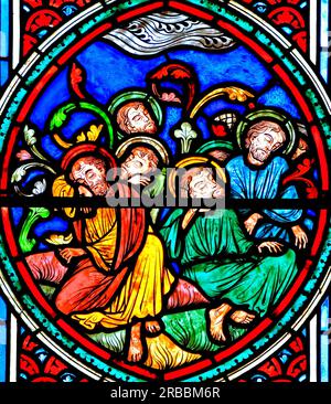 The Passion Window, Garden of Gethsemane, Jesus' Disciples sleeping ...