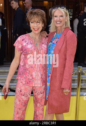 Kathy Lette and Anneka Rice at the "The Wizard of Oz" musical press ...