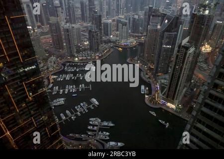 Have a bird's eye view of dubai marina landscape Stock Photo - Alamy