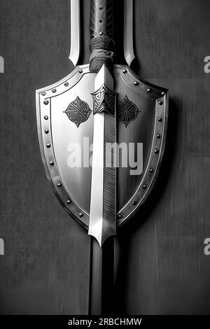 Photo shields and swords, edged weapons, medieval edged weapons Stock ...