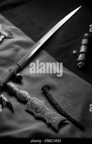 Photo shields and swords, edged weapons, medieval edged weapons Stock ...