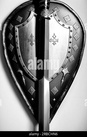 Photo shields and swords, edged weapons, medieval edged weapons Stock ...