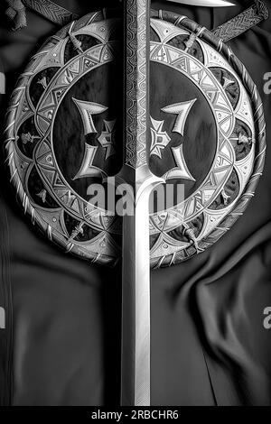 Photo shields and swords, edged weapons, medieval edged weapons Stock ...