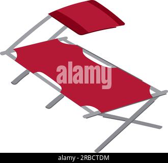 fabric camping cot cartoon vector illustration Stock Vector Image & Art ...