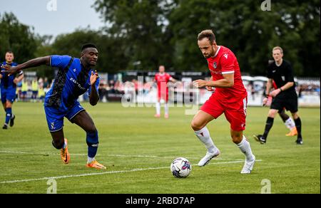 Cleethorpes UK, 8th July, 2023. Abo Eisa during the Pre-Season friendly ...
