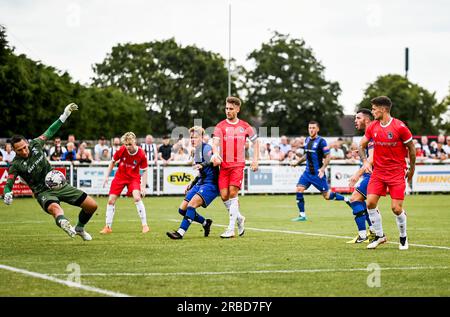 Cleethorpes UK, 8th July, 2023. Abo Eisa during the Pre-Season friendly ...