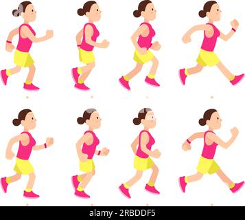 Animation with frame sequence when jumping running and falling of boy ...