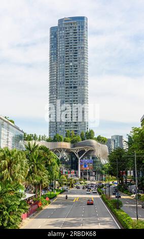 The ION Orchard and towers of The Orchard Residences, viewed from Scotts Rd, Singapore Stock ...