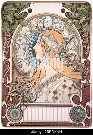 Alphonse Mucha - Zodiac Stock Photo - Alamy