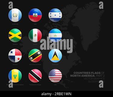 The World countries icons. Black round logos with world countries maps ...