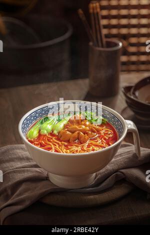 A bowl of Pork Intestines Noodles Stock Photo - Alamy