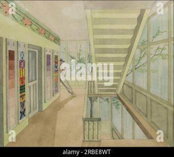 Sketch for 'Winged Painter' 1936 by Petre Otskheli Stock Photo - Alamy