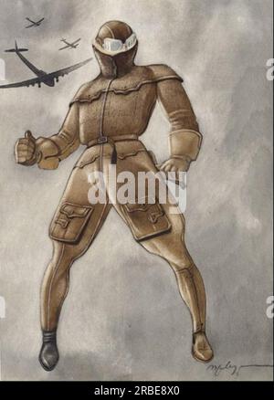Sketch for 'Winged Painter' 1936 by Petre Otskheli Stock Photo - Alamy