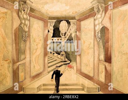 Sketch for 'Winged Painter' 1936 by Petre Otskheli Stock Photo - Alamy