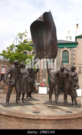 Sculpture in Liberation Square, St Helier, Jersey, Channel Islands ...