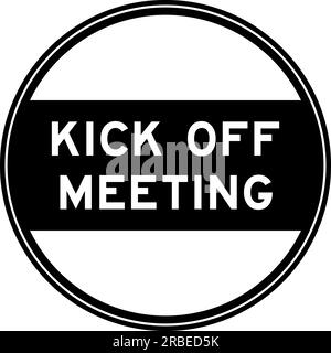 Black color in word kick off meeting on slot banner with yellow color ...