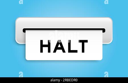 White coupon banner with word pause from machine on blue color ...