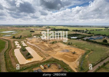 Sand and gravel extraction site near Peterborough, UK Stock Photo - Alamy