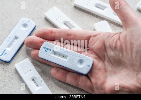 Rapid lateral flow test devices show positive results for Covid19 ...