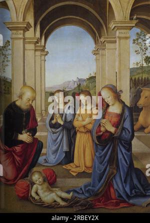 Polyptych Albani Torlonia 1491 by Pietro Perugino Stock Photo - Alamy