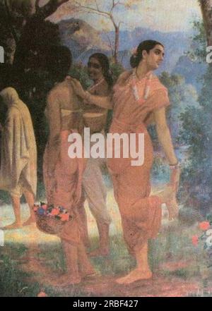 Shakuntala by Raja Ravi Varma Stock Photo - Alamy