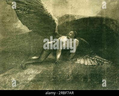 Odilon Redon - Fallen Angel 1872 Stock Photo - Alamy