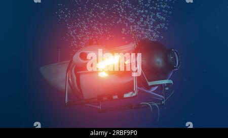 A 3D illustration of a Deep Sea Submersible Implosion Stock Photo - Alamy