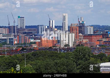 Leeds City Centre Skyline 9th July 2023, West Yorkshire,UK Stock Photo ...