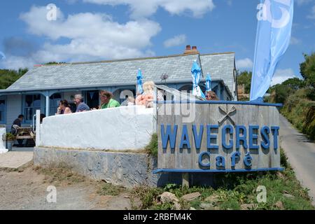 Wavecrest Cafe at the most southerly Point Lizard Cornwall UK Stock ...