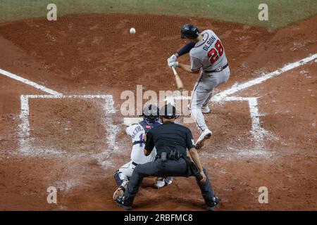 Atlanta Braves first baseman Matt Olson during a baseball game against ...