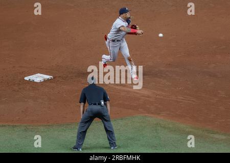 Atlanta Braves shortstop Orlando Arcia (11) in action against the New ...