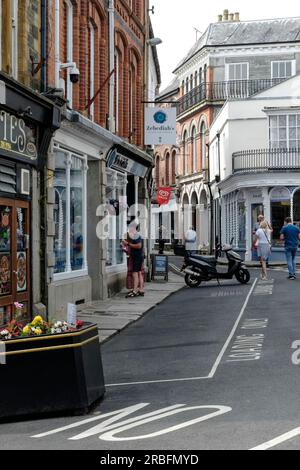 The Town centre in Launceston Cornwall UK Stock Photo - Alamy