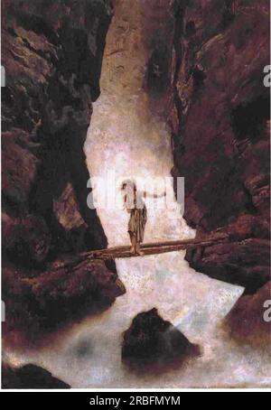 At the waterfall by Anton Romako Stock Photo - Alamy