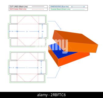 Editable and resizeable carton box FEFCO-303 standard box, cardboard carton box, corrugated gift ...