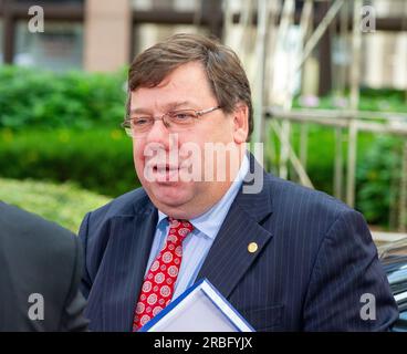 Irish former Taoiseach Brian Cowen during the inauguration ceremony of ...