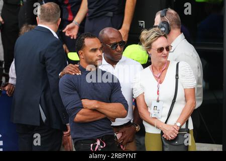 British Anthony Hamilton (L), father of Formula One rookie Lewis ...