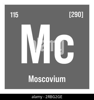 Moscovium symbol. Element number 115 of the Periodic Table of the ...